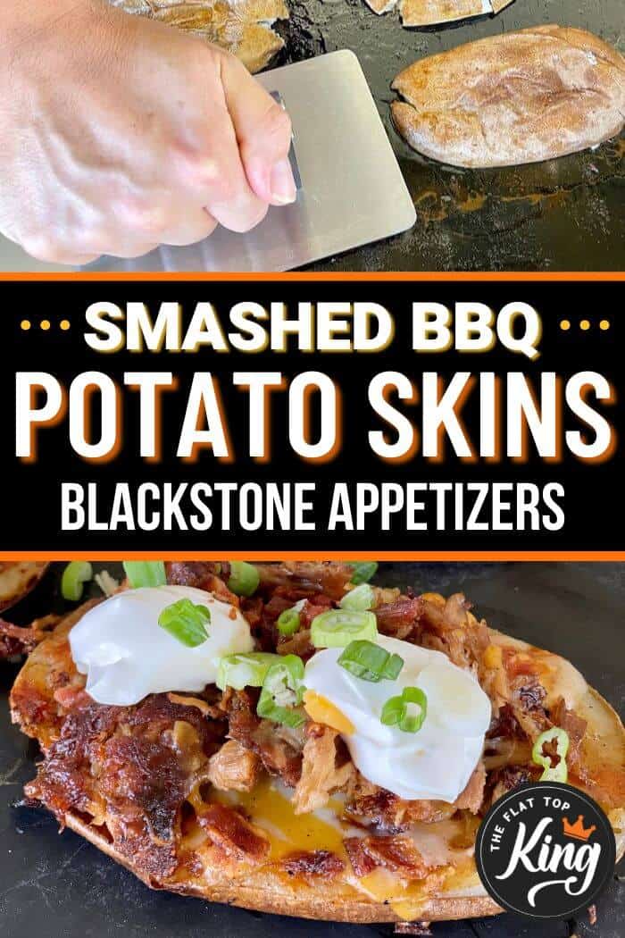 Smashed Barbecue Potato Skins - Easy Blackstone Griddle Recipe