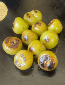 Easy Griddle Grilled Tomatillo Salsa