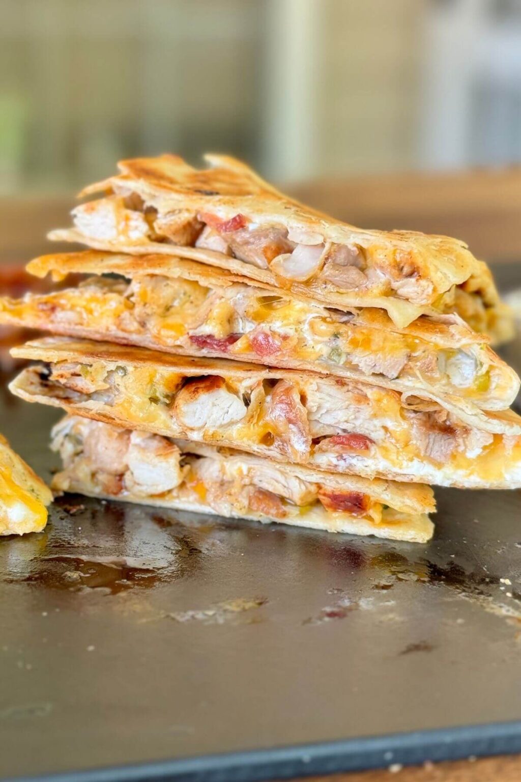 Chicken Bacon Ranch Quesadillas - aka Crack Chicken - The Flat Top King