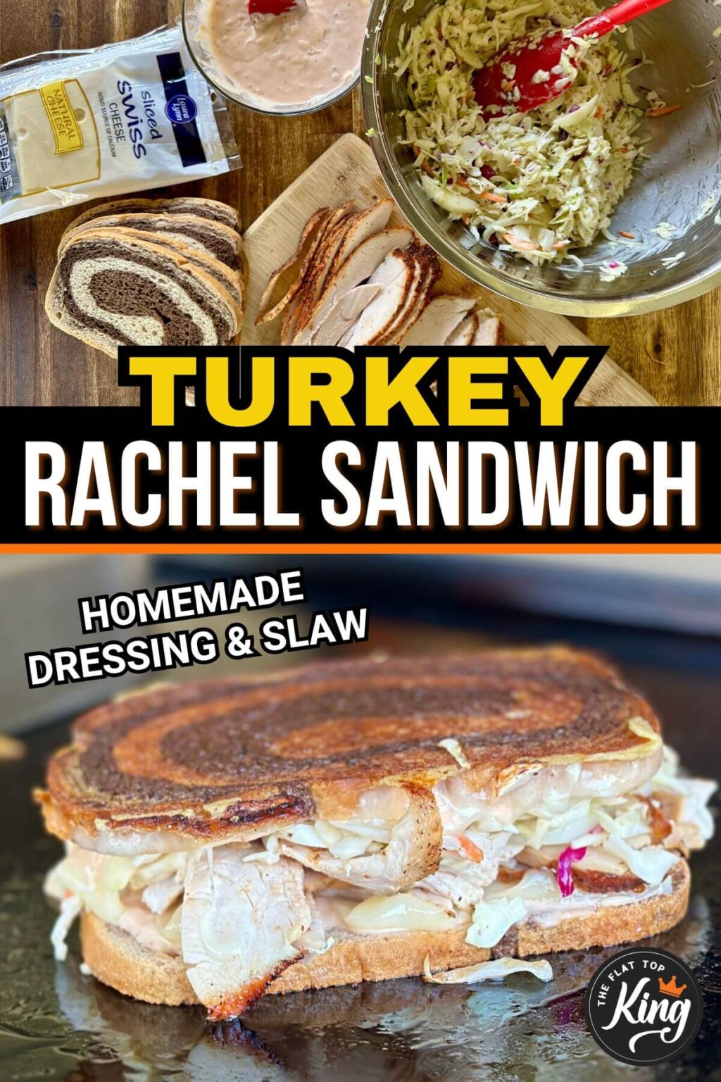 The Rachel Sandwich - with Homemade Dressing and Coleslaw