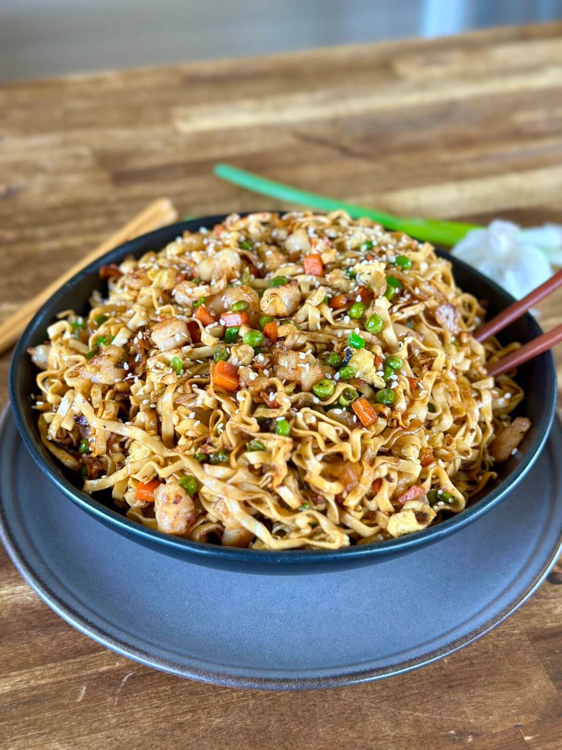 Shrimp and Noodle Stir Fry - The Flat Top King