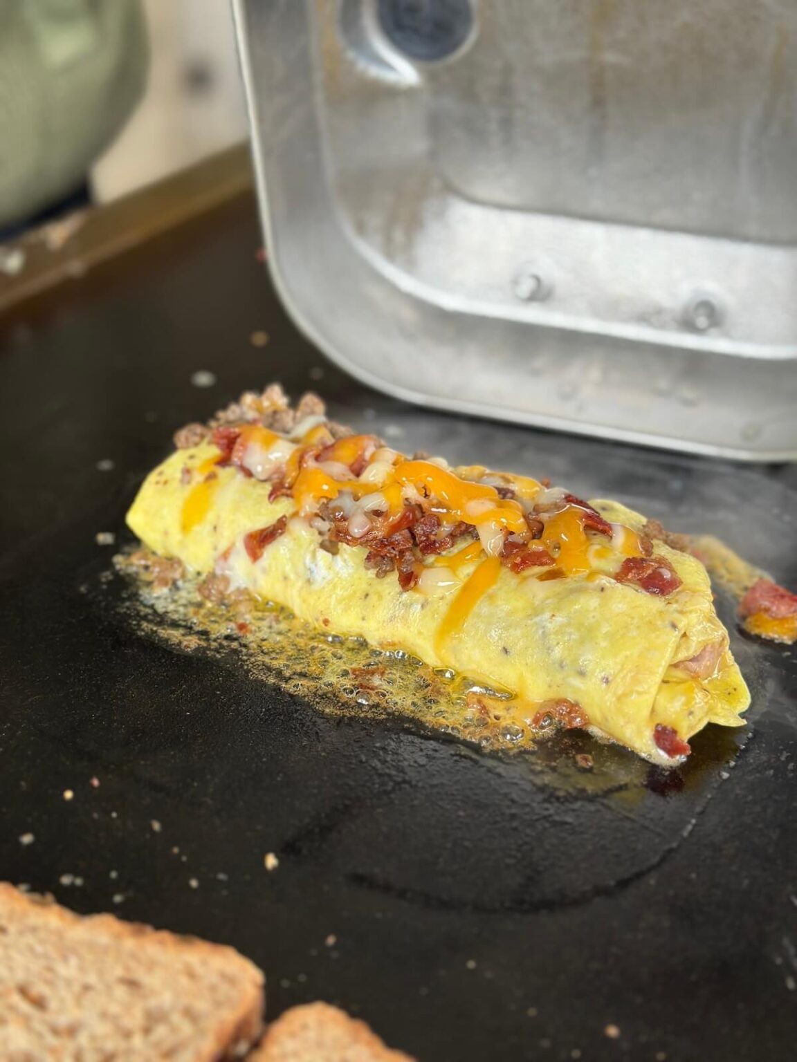 Meat Lover's Omelette on the Blackstone Griddle - The Flat Top King