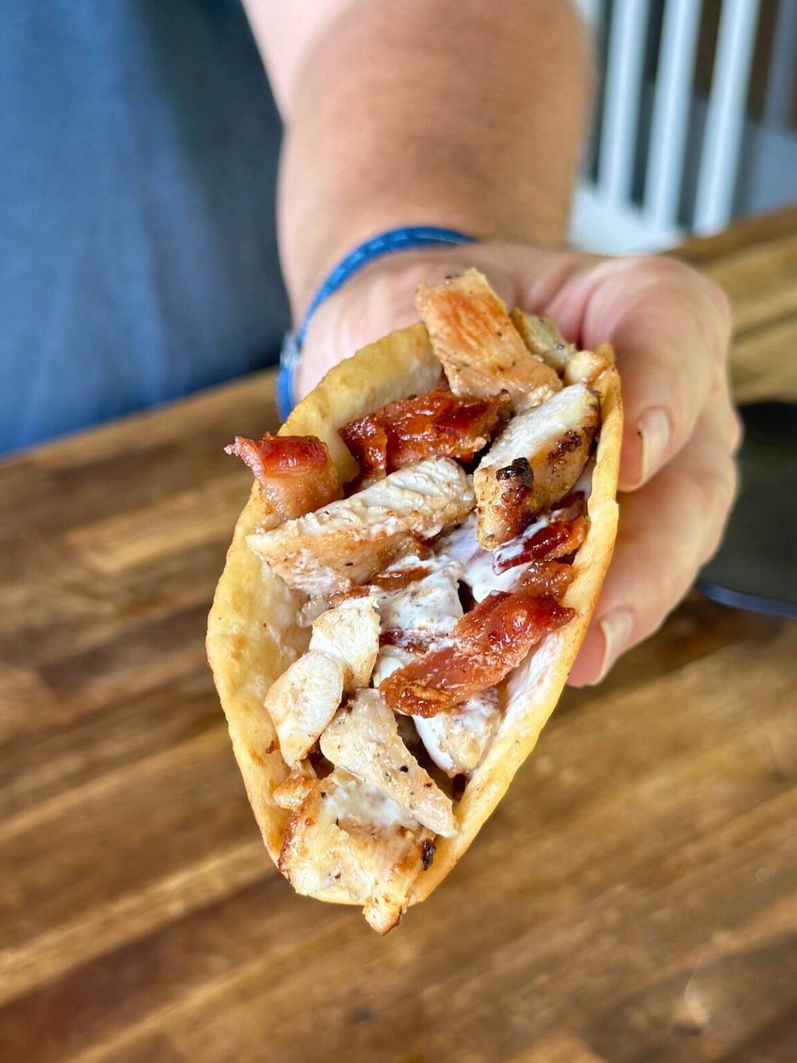 Chicken Bacon Ranch Tacos (Easy Griddle or Skillet Recipe) - The Flat ...