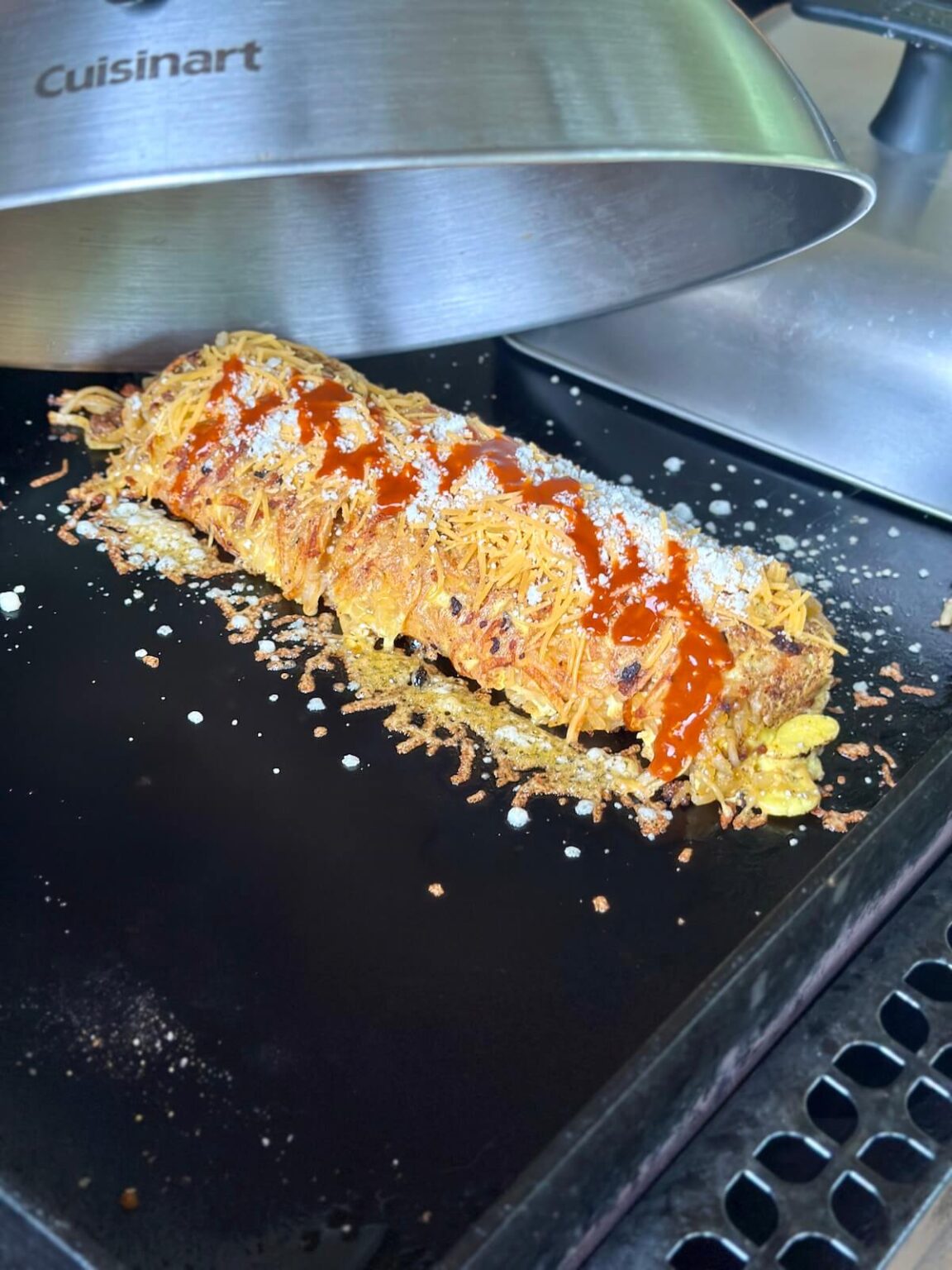 Southwest Hash Brown Omelette On The Griddle The Flat Top King