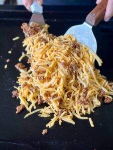 Southwest Hash Brown Omelette On The Griddle The Flat Top King